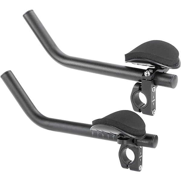 TranzX Bike Triathlon Bar with Clip-on Arm Rest & Detachable Pads ...